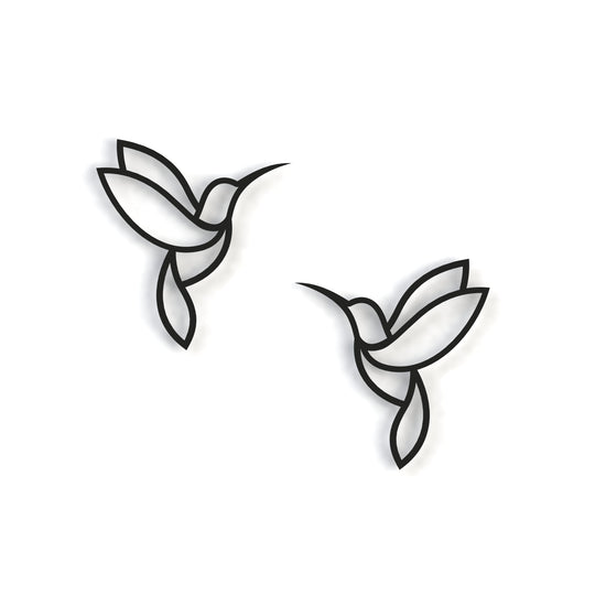Hummingbird Duo Minimalist Metal Wall Art - MetWerks – MetWerks